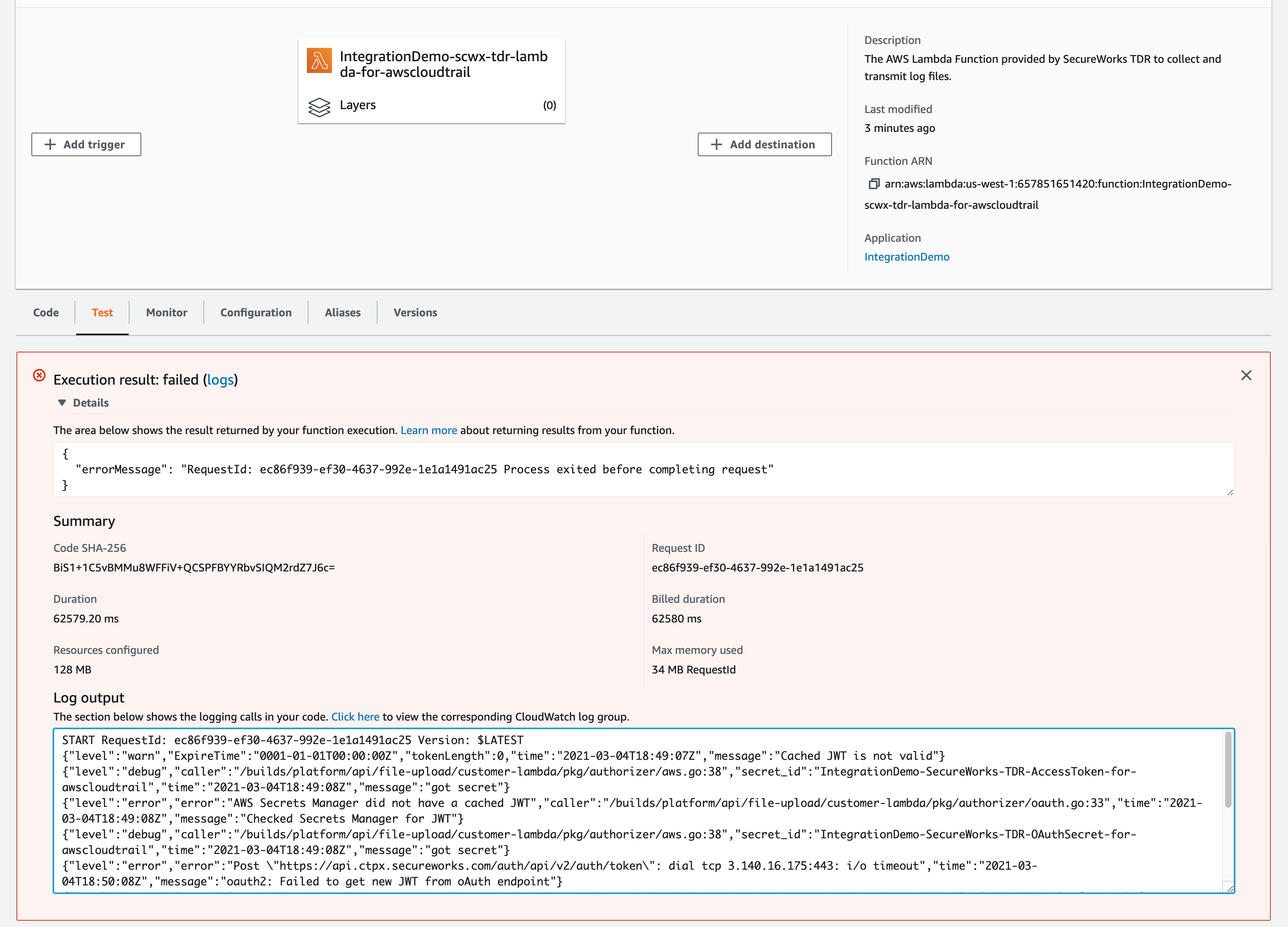 Test Aws Lambda Logs Documentation