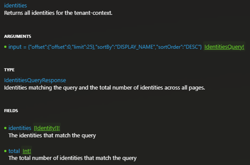 Get Started with the Identity GraphQL APIs - Documentation