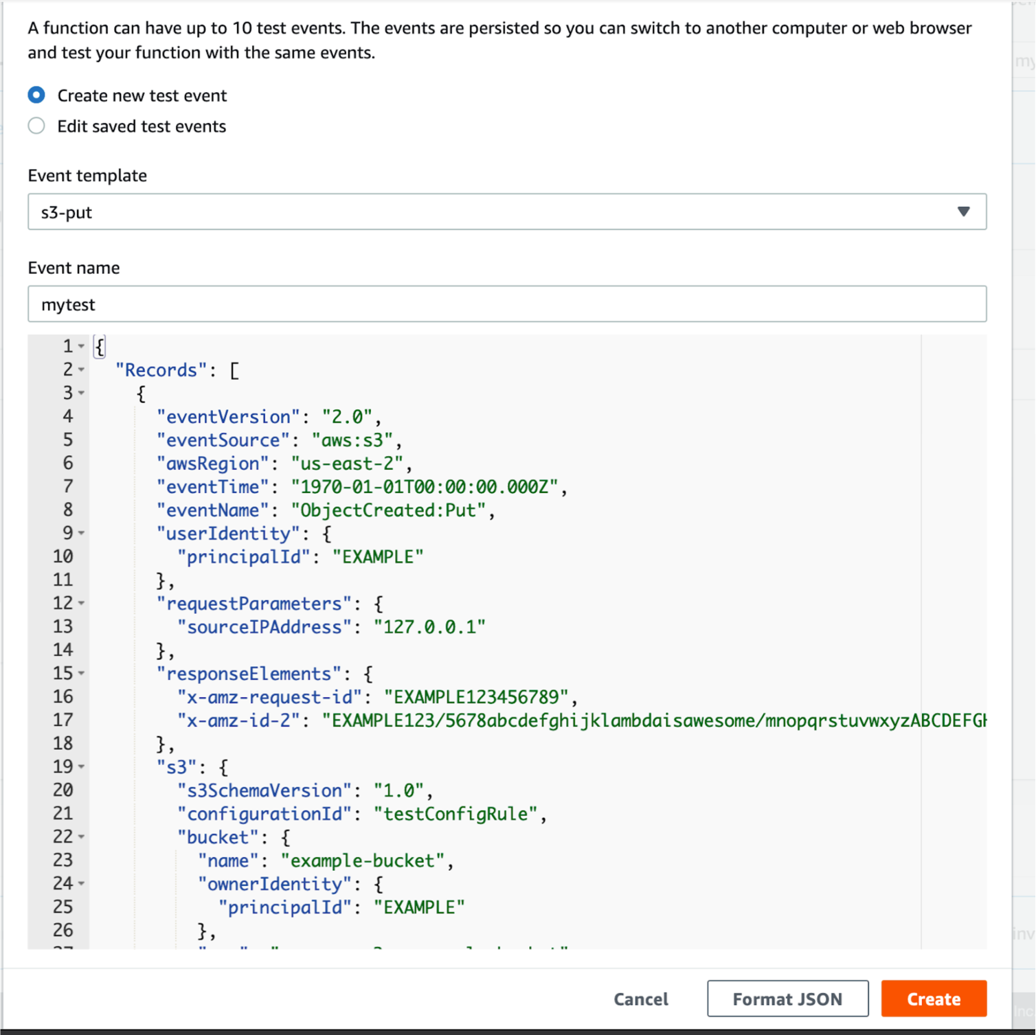 Test Aws Lambda Logs Documentation